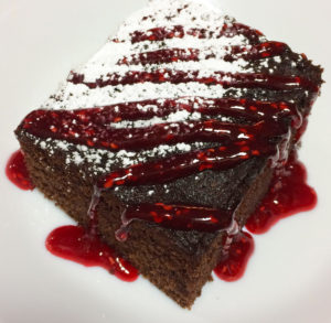 Chocolate Applesauce Cake with Raspberry Drizzle - Weavers Orchard