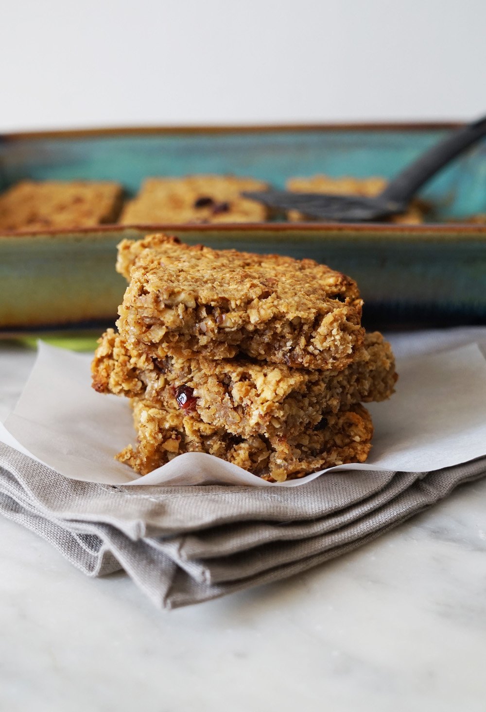 Gluten-Free Apple Cranberry Flapjacks (Oat Bars) - Weavers Orchard