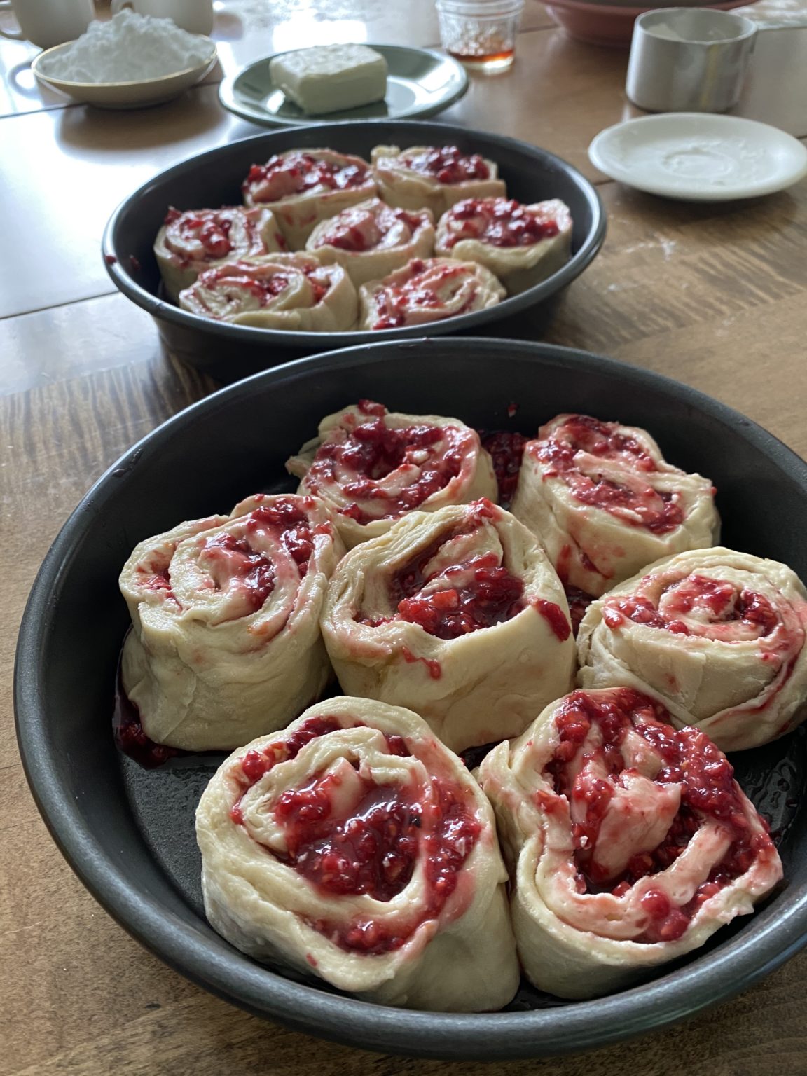 Raspberry Sweet Rolls - Weavers Orchard