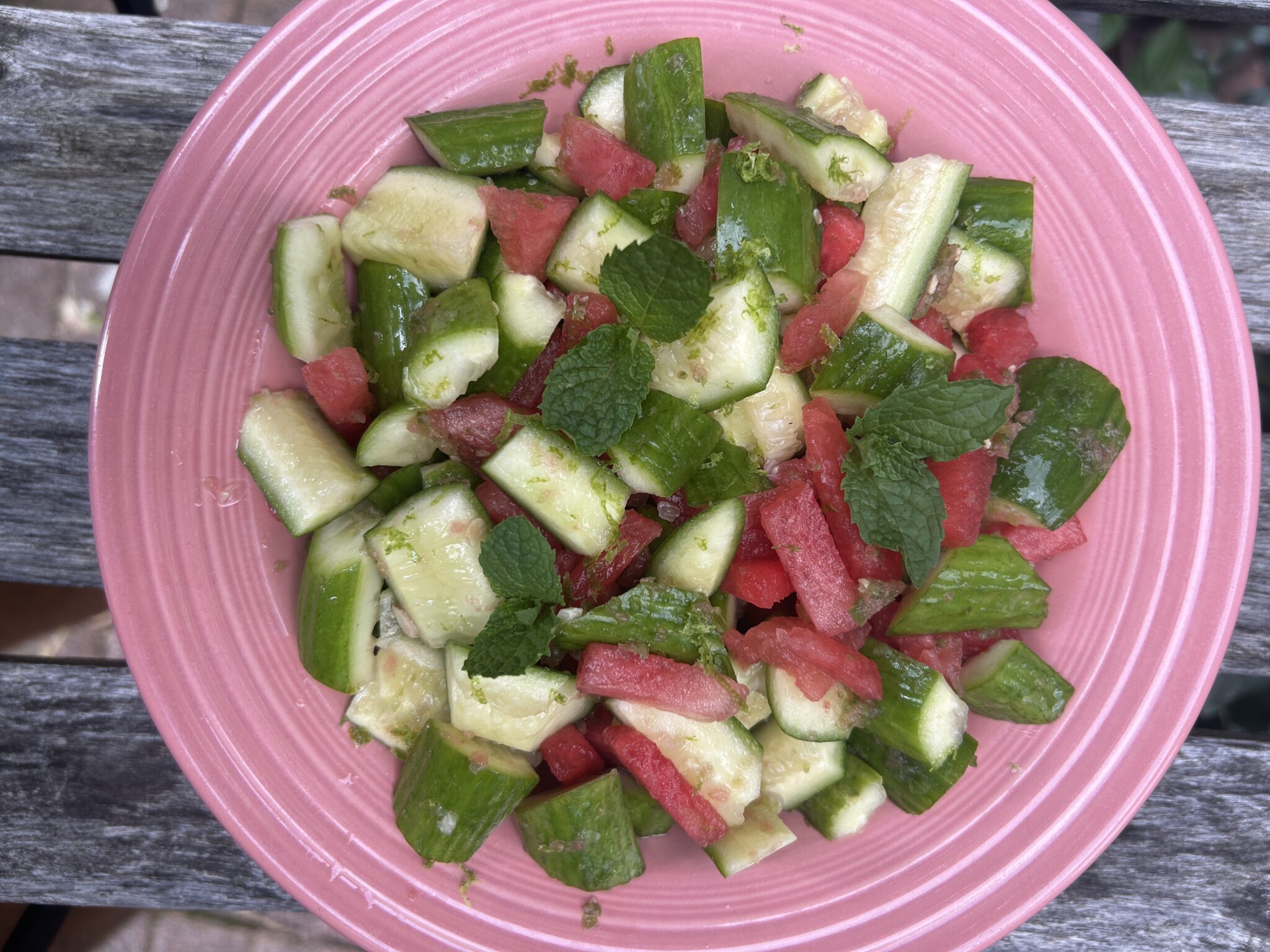 Cucumber Salad with Watermelon Jalapeño Dressing - Weavers Orchard