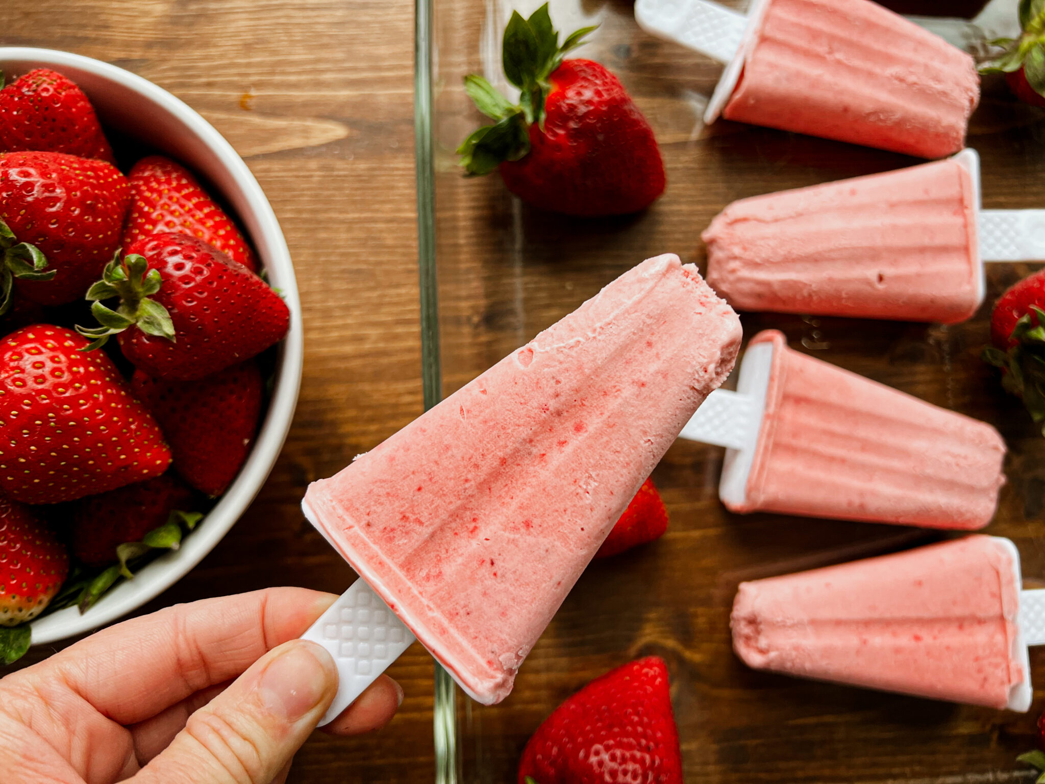 Homemade Strawberry Ice Pops - Weavers Orchard